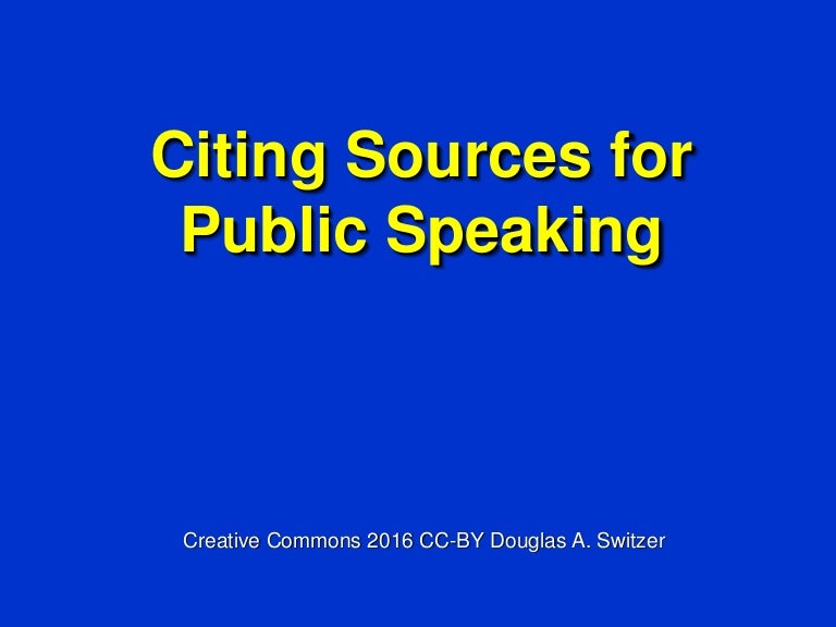 How to Cite Sources in a Speech