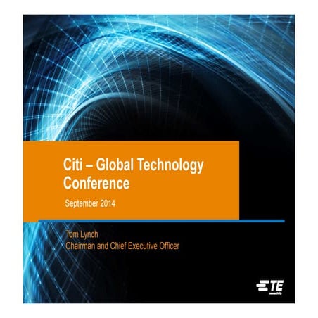 TE Connectivity - Citi Global Technology Conference 2014 | PDF