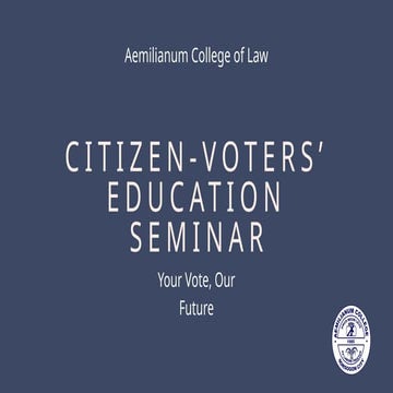 Citizen-Voters’ Education Seminar.powerpoint | PPTX