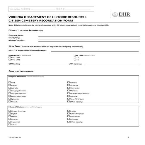 Citizen Cemetery Form | DOC