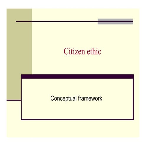 Citizen ethic | PDF
