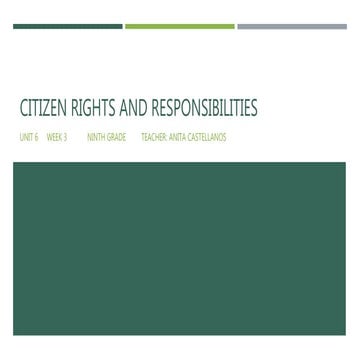 Citizen rights and responsibilities | PPT