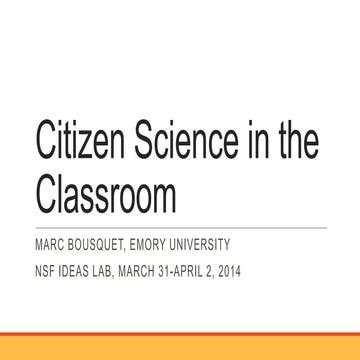 Citizen science (full, as delivered) | PPT