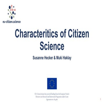 Citizen science characteristics webinar | PDF