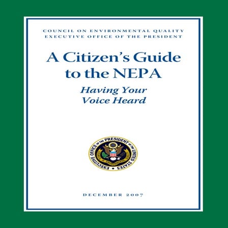 Citizens Guide To NEPA | PDF