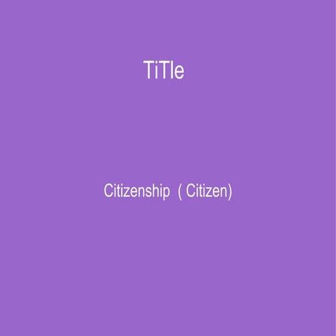 Citizenship | PPT