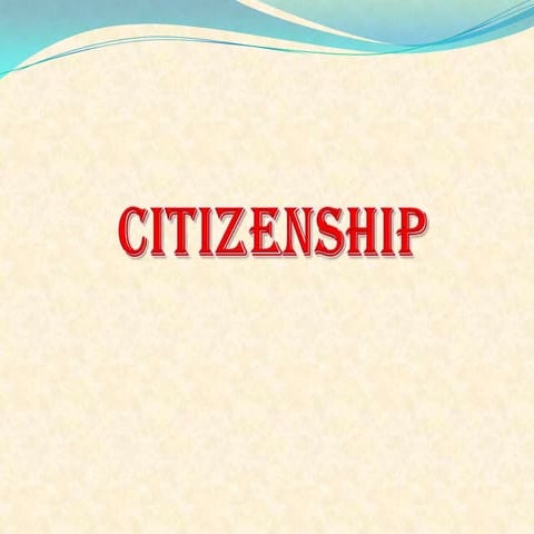 Citizenship | PPTX