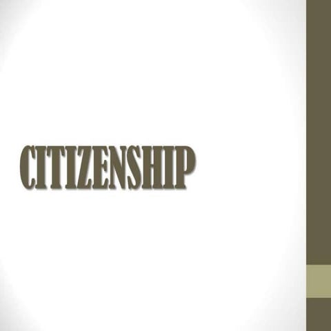 Citizenship | PPTX
