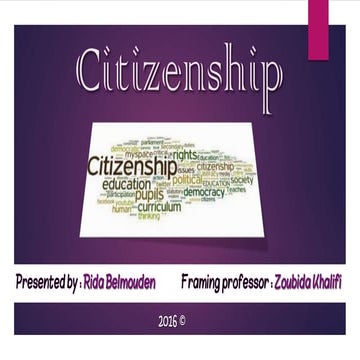 Citizenship | PPTX | Law