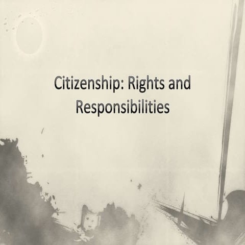 Rights duties and responsibilities of a citizen | PPT