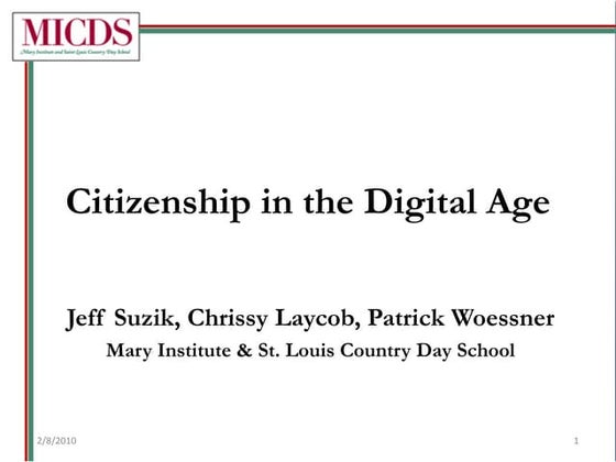 The 9 Elements of Digital Citizenship | PPTX