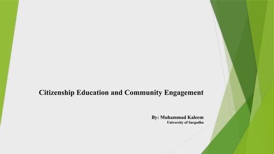 Civic engagement ppt lecture | PPSX | Civic affairs | Politics