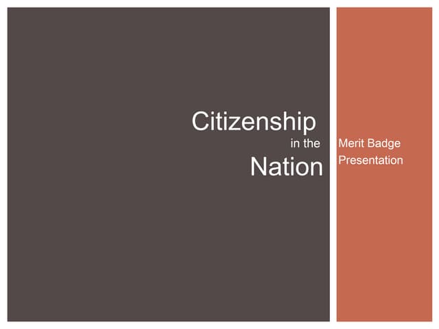 Citizenship in the world power point | PPTX