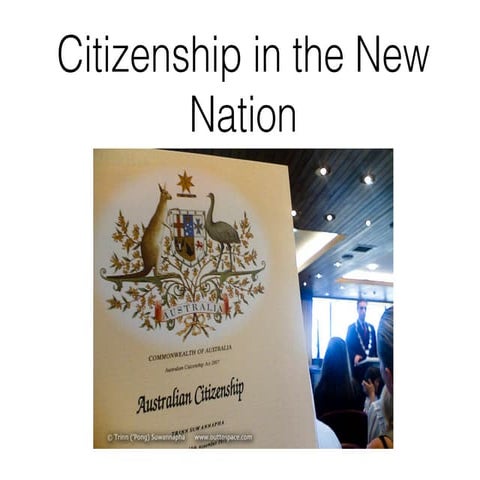 Citizenship in the new nation | PPT