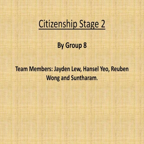 Citizenship stage 2 group 8 | PPT