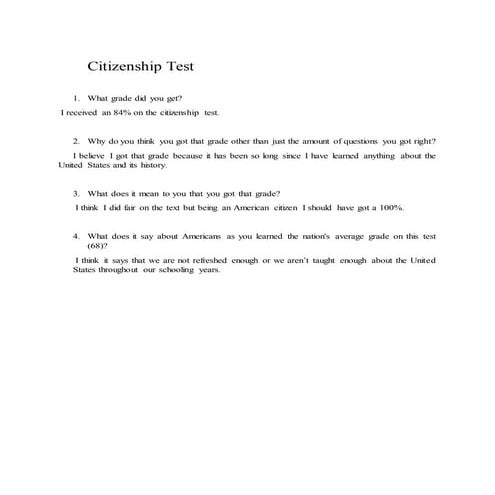 Citizenship test | DOCX