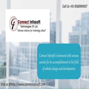 Connect Infosoft- Company with Brilliant Services on Web Design and Development | PPT