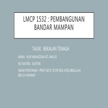 Bekalan tenaga | PPTX