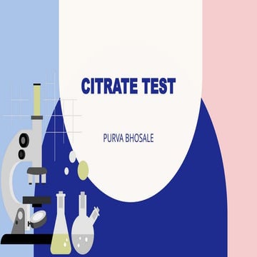 Citrate test for biochemical analysis of microbes.pptx