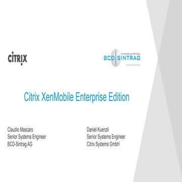 Citrix Day 2014: XenMobile Enterprise Edition | PPT