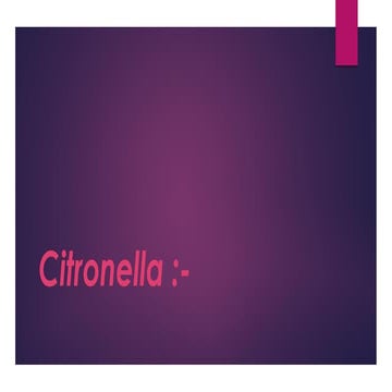 Package of practices for cultivation of Citronella | PDF