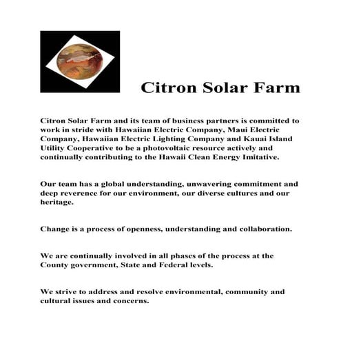 Citron Solar Farm | PDF