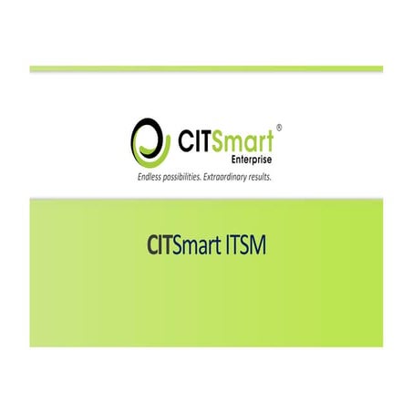 CITSmart ITSM value proposition | PDF