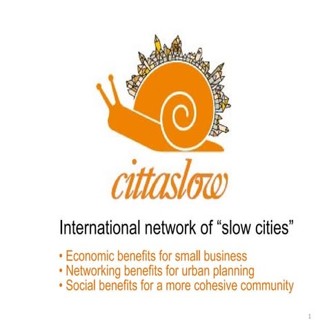 Introduction to Cittaslow | PPT