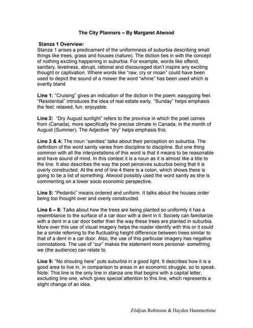 The city-planners-margaret-atwood-literature | PPT