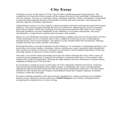 City Essay | PDF
