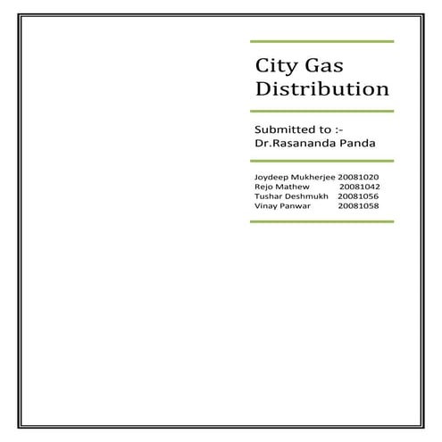 City Gas Distribution | PDF