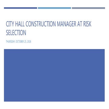 City Hall Construction Manager at Risk | PPTX