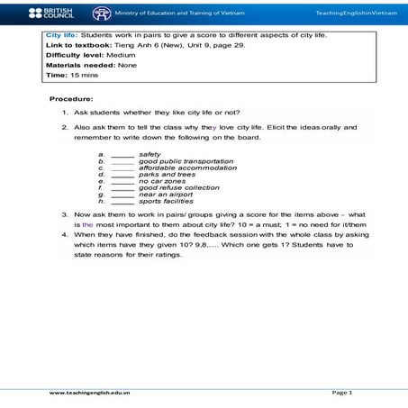 City life | DOCX