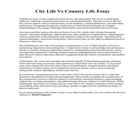 City Life Vs Country Life Essay.pdf