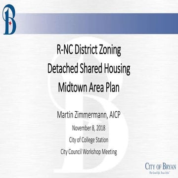 City of Bryan Neighborhood Protection Ordinances | PPTX | College ...