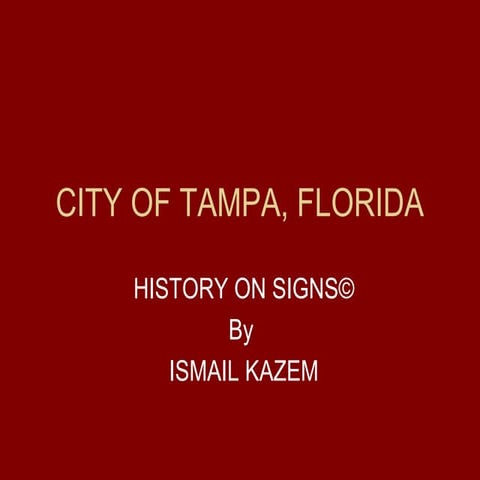 City of tampa, florida | PPT