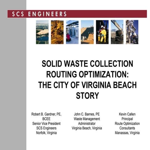 Solid waste collection routing optimization: The city of Virginia beach ...