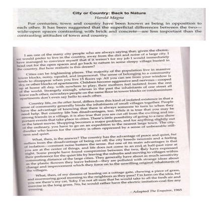 City or Country (An Essay) | DOCX