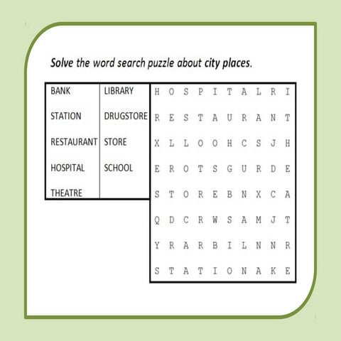 City places activity | PPT