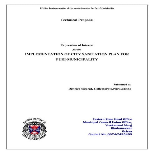 City sanitation plan | PDF