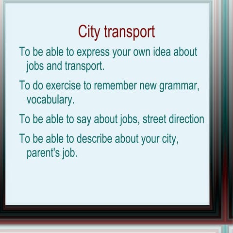City transport | ODP