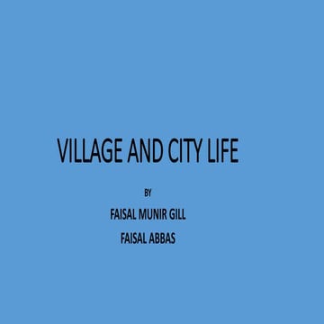 City vs village | PPTX