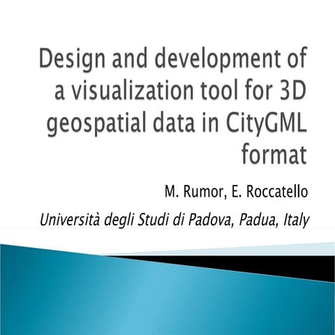 Design and development of a CityGML Visualization Tool | PPT