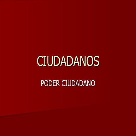 Del poder ciudadano presentacion | PPTX