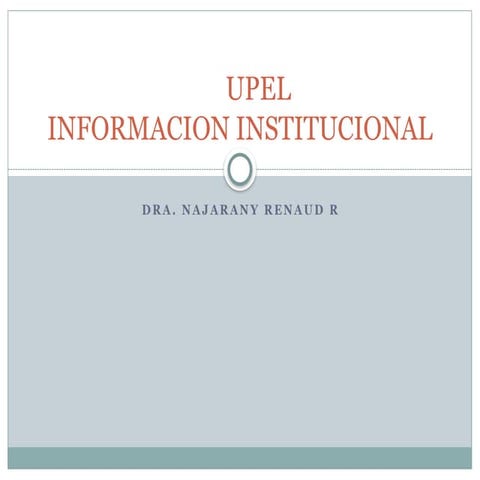 CIU formación docente upel ipb conociendo | PPTX