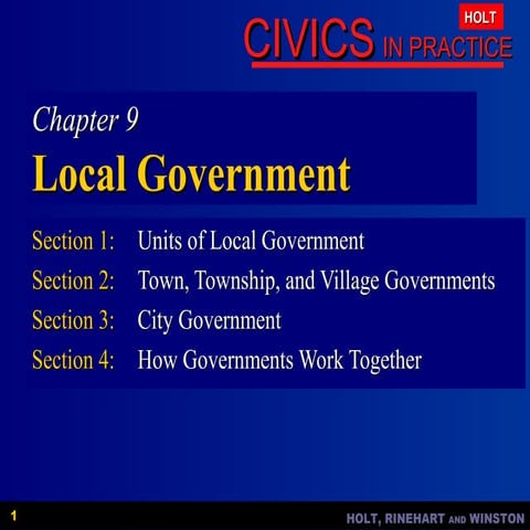 Civics Chapter 9- Local Government | PPT