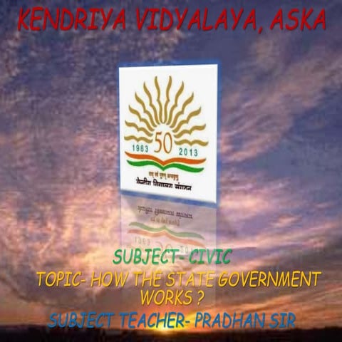 How State Government Works (Grade 7 - Civics) | PPSX