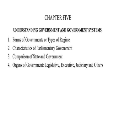 Understanding government and governmental System | PPTX