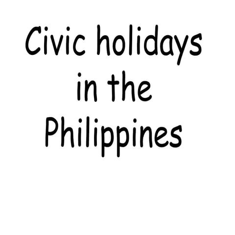 Civic holidays | PPT