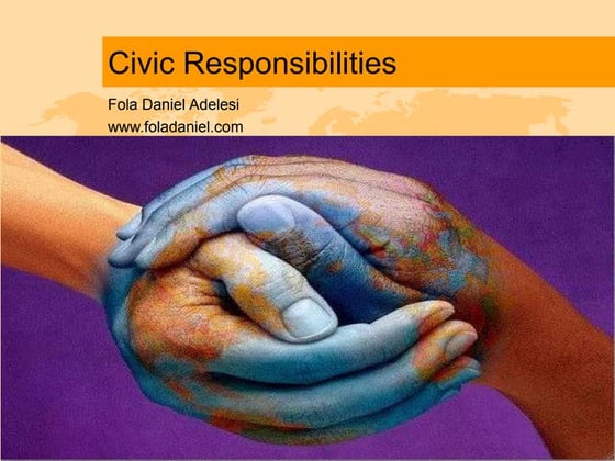 Rights duties and responsibilities of a citizen | PPT